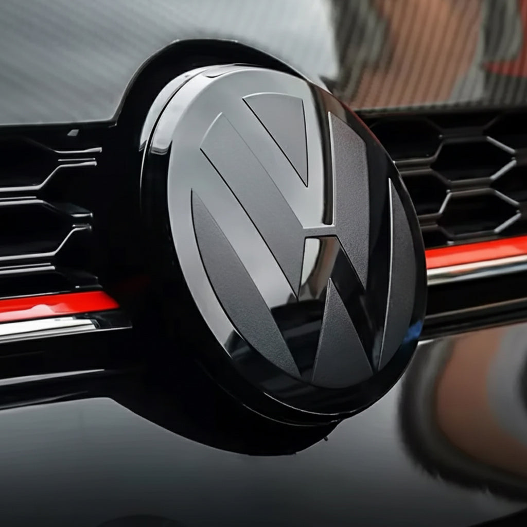 Black VW Badge Emblem Set for VW Golf MK7.5 GTI R TSI with ACC